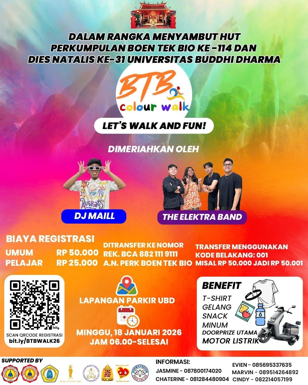 Kemahasiswaan UBD | Pendaftaran BTB Colour Walk 2026